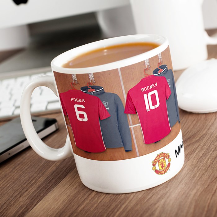Personalised Manchester United Mug With Shirt Number